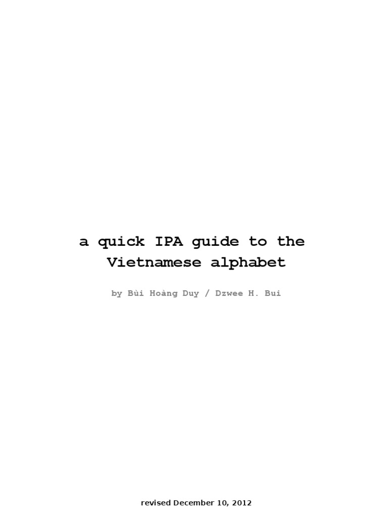 A quick IPA guide to the Vietnamese alphabet | Vowel | Tone (Linguistics)