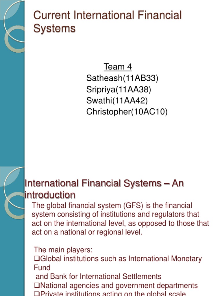 Overview of Global Financial Systems | PDF | Fixed Exchange Rate System ...