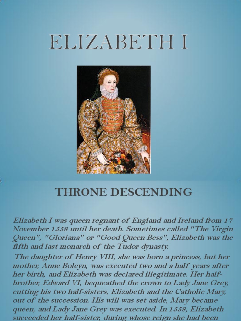 Elisabeth The First | PDF | Elizabeth I Of England | House Of Tudor