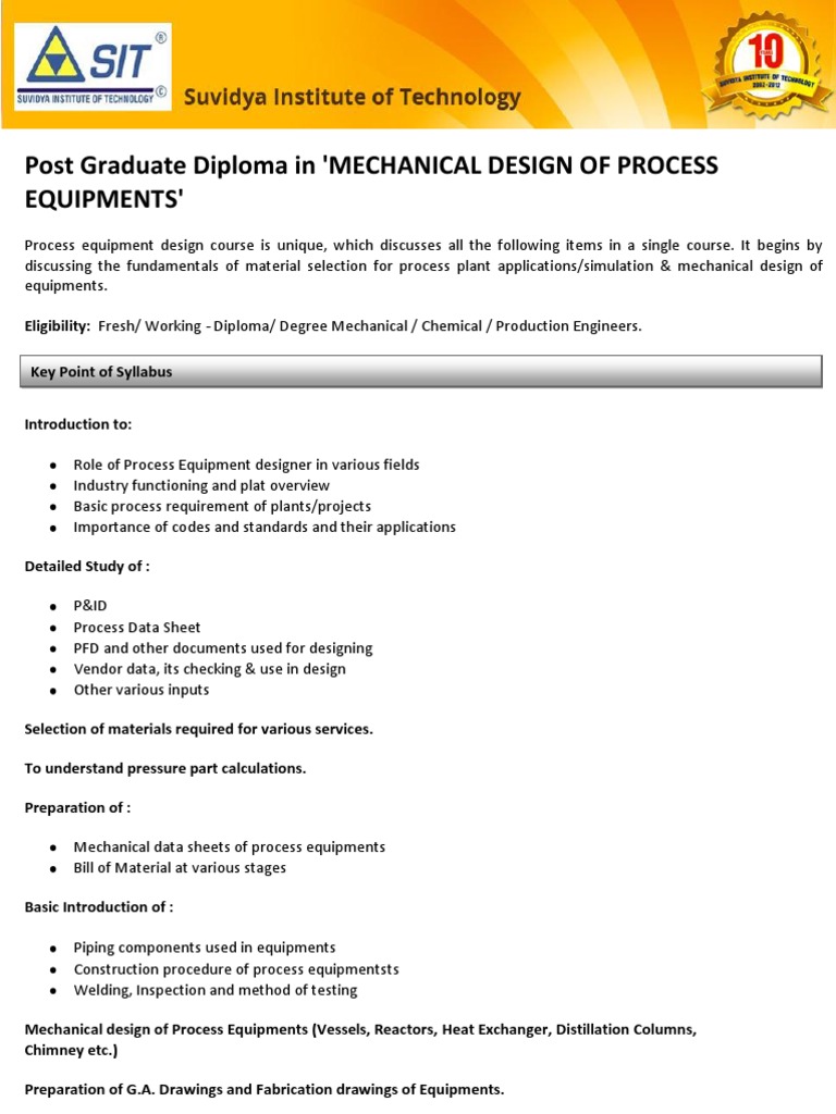 Mechanical Design of Process Equipment | PDF | Mechanical Engineering ...