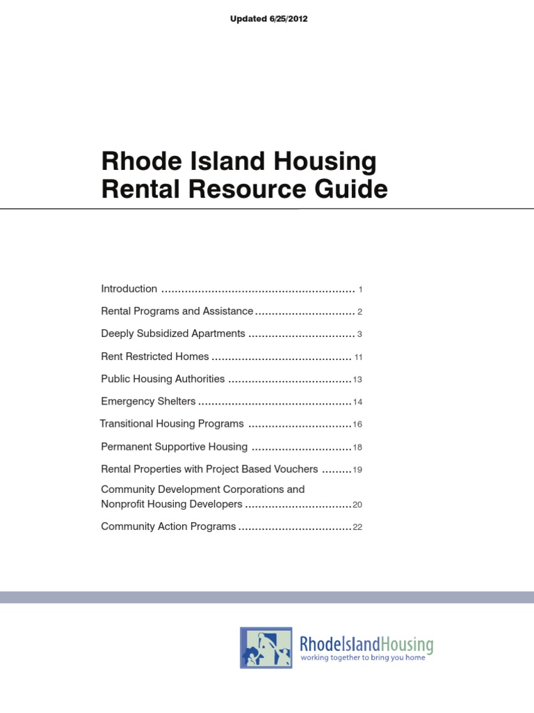 RI Housing Rental Guide Updated | PDF | Rhode Island | Providence