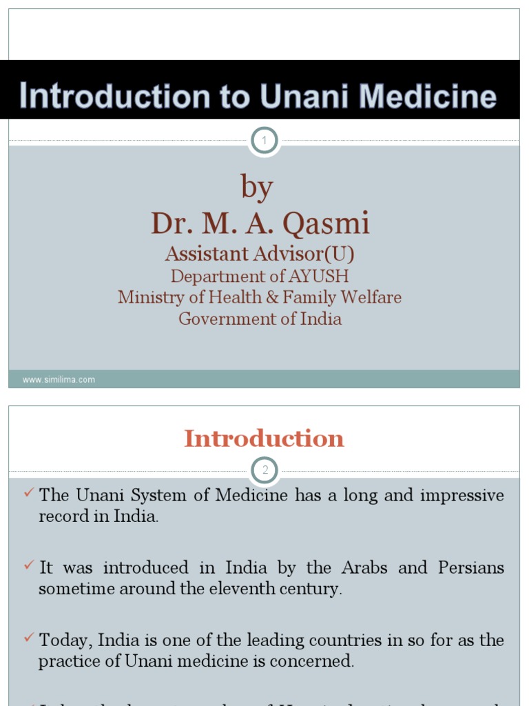 Unani Introduction | PDF | Medicine | Health Sciences