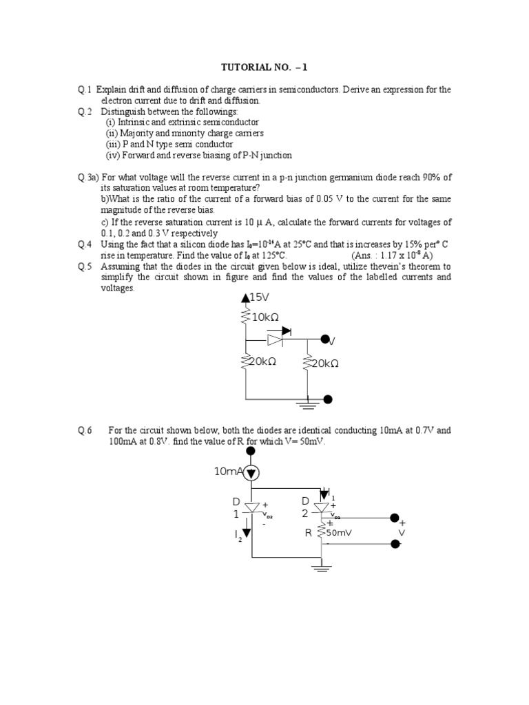 Analysis of Semiconductor Device Characteristics and Circuit Applications | PDF | Amplifier ...