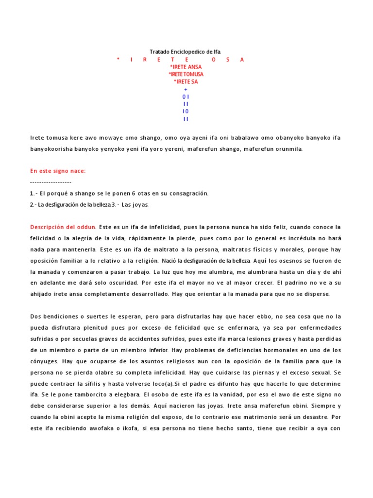 Irete Anza | PDF | Santeria | Religión y creencia