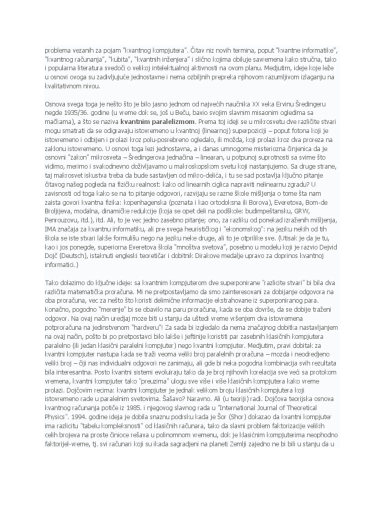 Kvantni Racunar | PDF