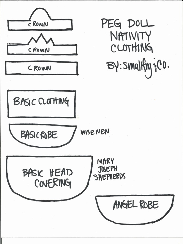 Peg Doll Nativity Clothing | PDF