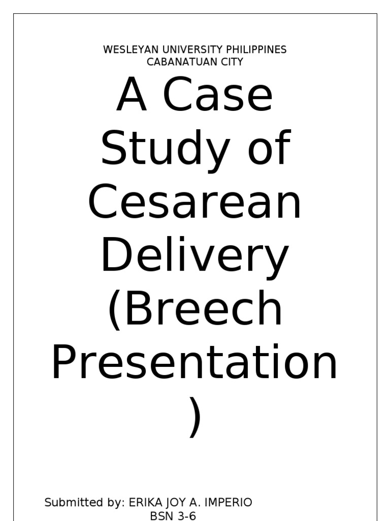 Case Study of Cesarean Section | PDF | Uterus | Vagina