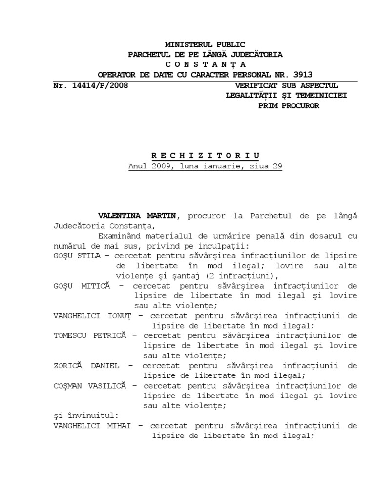 GOSU STILA Rechizitoriu | PDF