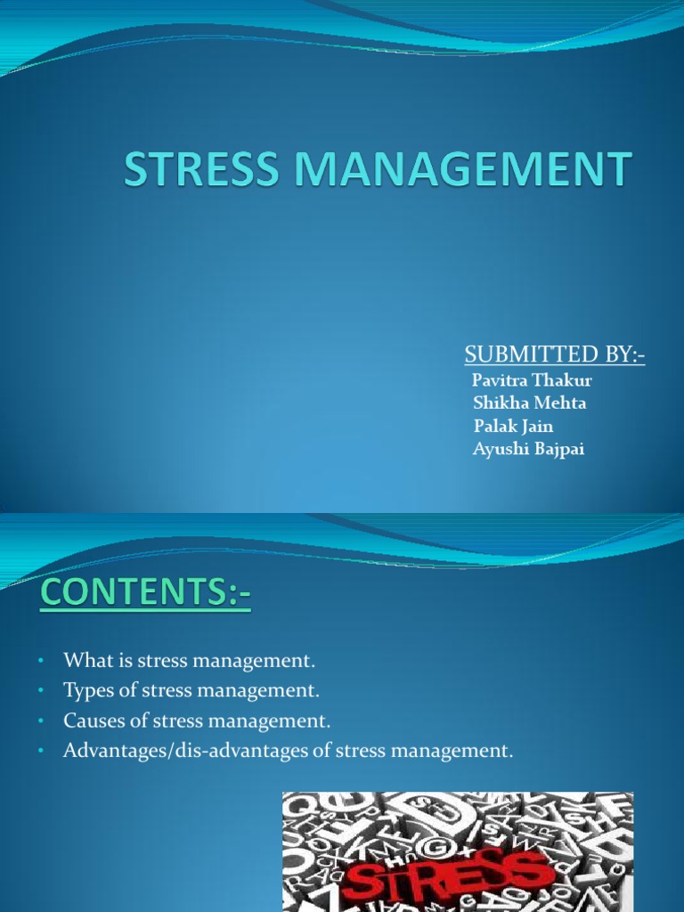 Stress Management Training Overview | PDF