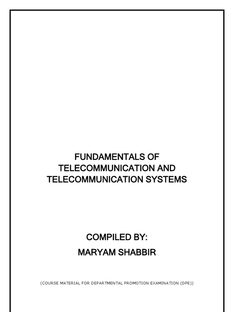 Fundamentals of Telecommunications | PDF | Computer Network ...