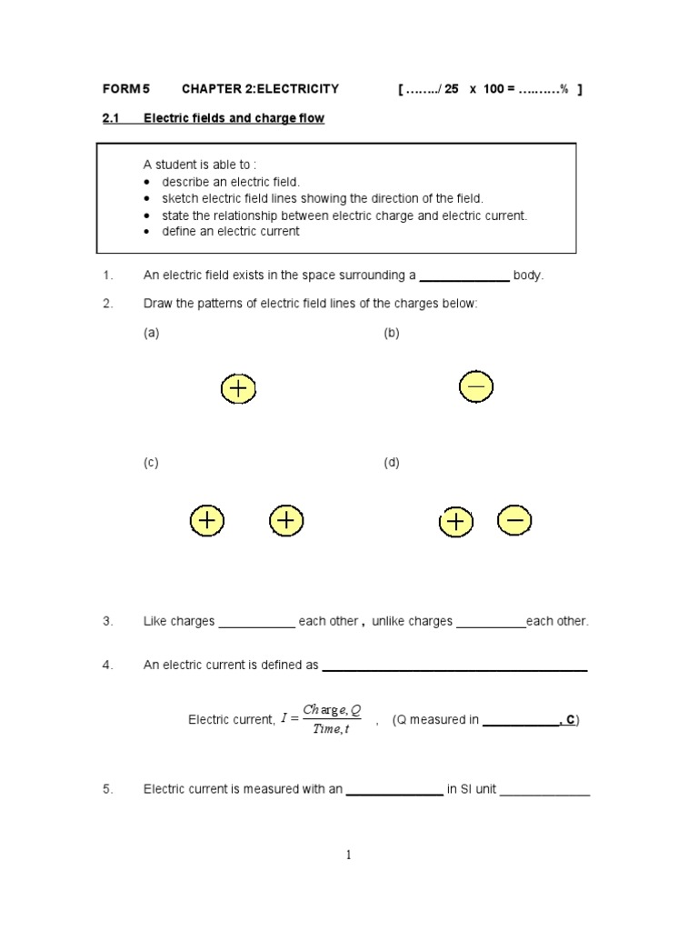 Form 5 Physics Chapter 2 - Student | PDF | Voltage | Power (Physics)