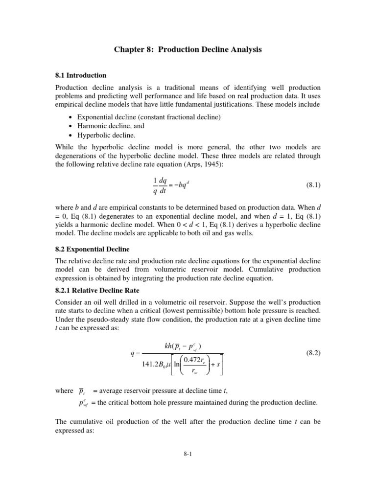 Production Decline Analysis Methods | PDF | Teaching Methods ...