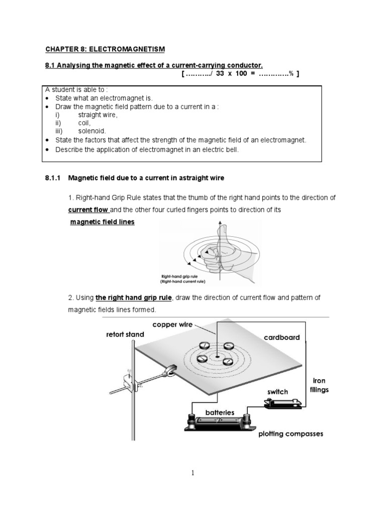 Form 5 Physics Chapter 3 - Teacher's | PDF | Electromagnetic Induction ...