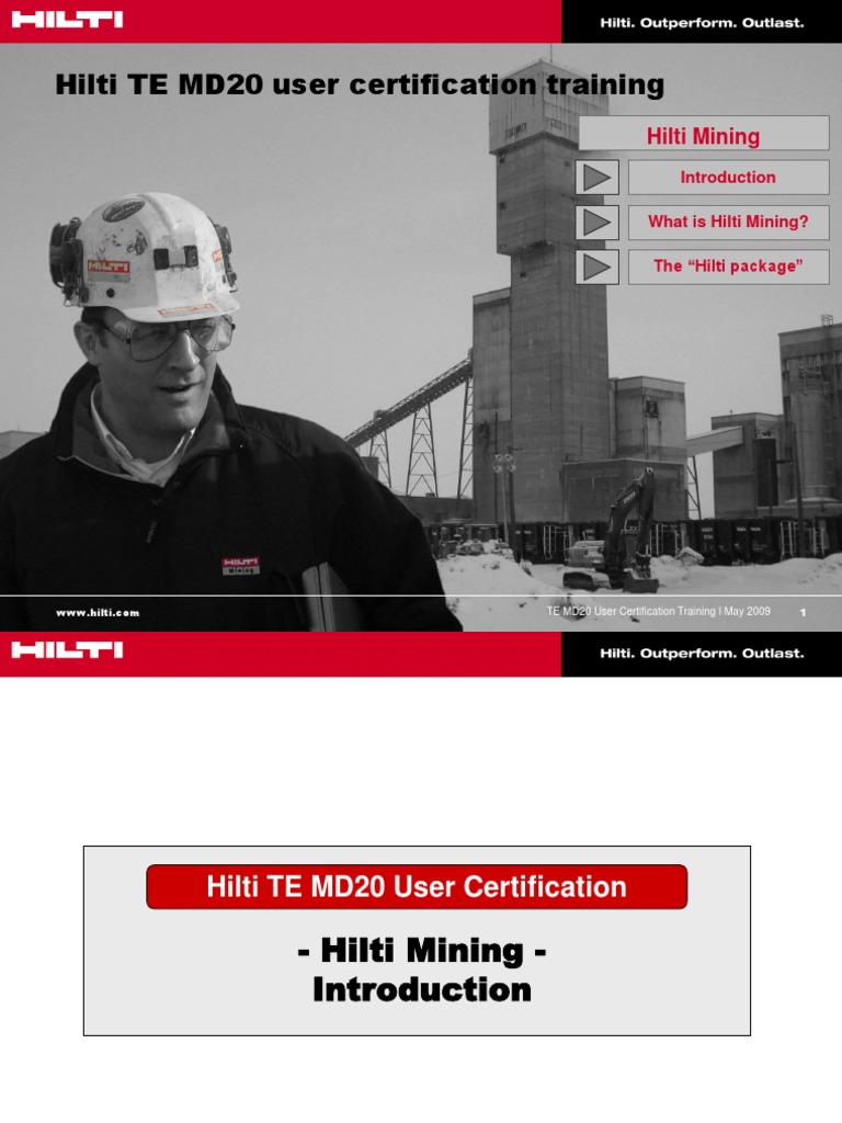 1 Introduction To Hilti Mining | PDF | Mining | Industries