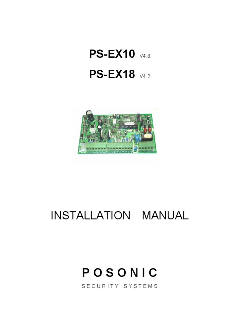 Posonic HomeAlarm EX10 & EX18 Installation Manual - Rev1.0 | PDF ...