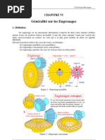 Les Engrenages (Cours Bac) | PDF | Ingénierie mécanique | Cinématique