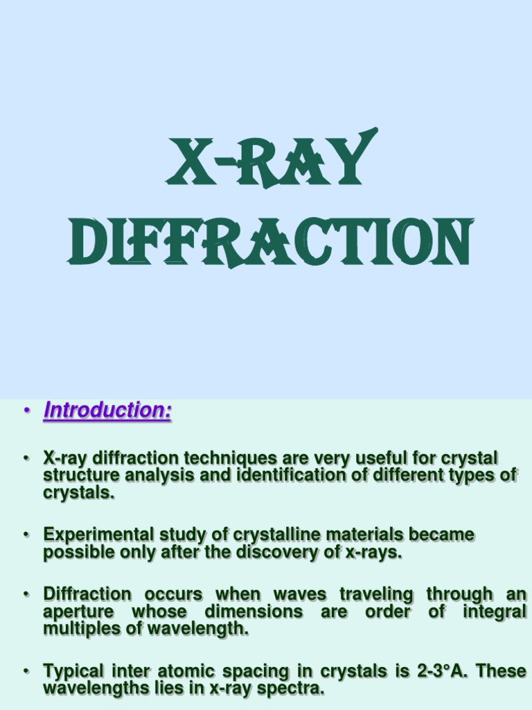 X-RAY DIFFRACTION and Crystal Defects | PDF | Dislocation ...