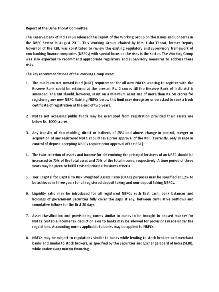NBFC-Key Regulation and Update | PDF | Non Bank Financial Institution ...