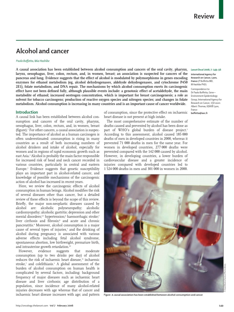 Review: Paolo Boffetta, Mia Hashibe | PDF | Alcoholic Drinks | Cancer