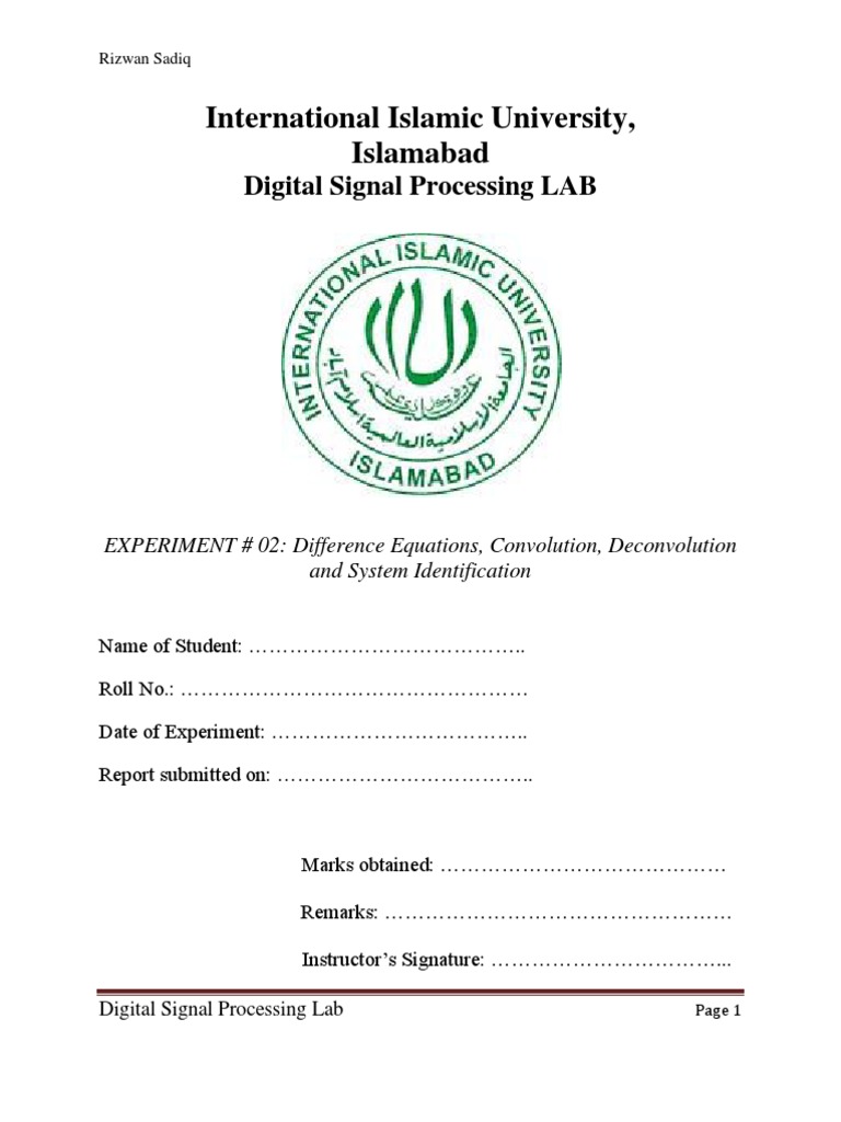 DSP Lab 2 Handout | PDF | Digital Signal Processing | Telecommunications