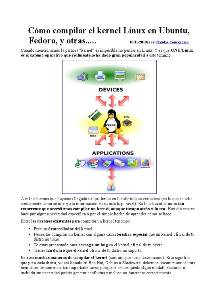 Cómo Compilar El Kernel | PDF | Distribución de Linux | Proyectos de software libre