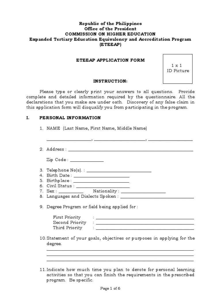 Eteeap Application Form | PDF | Employment | Question