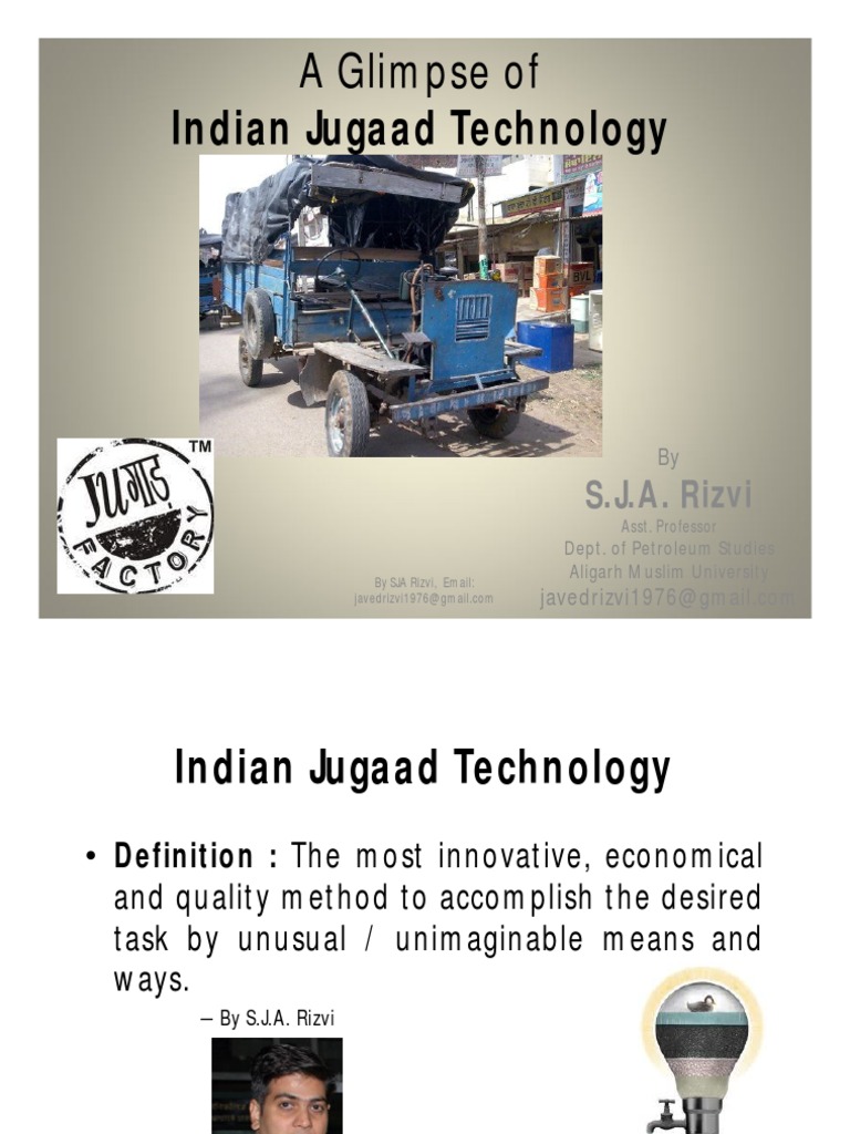 A Glimpse of Jugaad Technology | PDF | Home Appliance | Mechanical ...