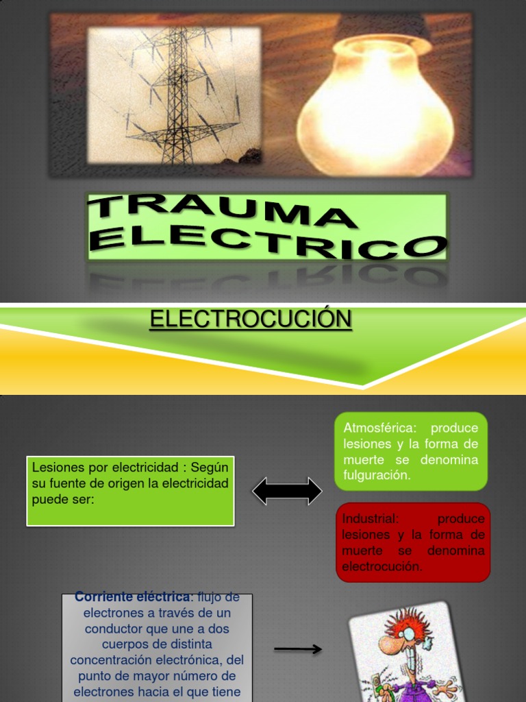 Trauma Electrico | Descarga eléctrica | Corriente eléctrica