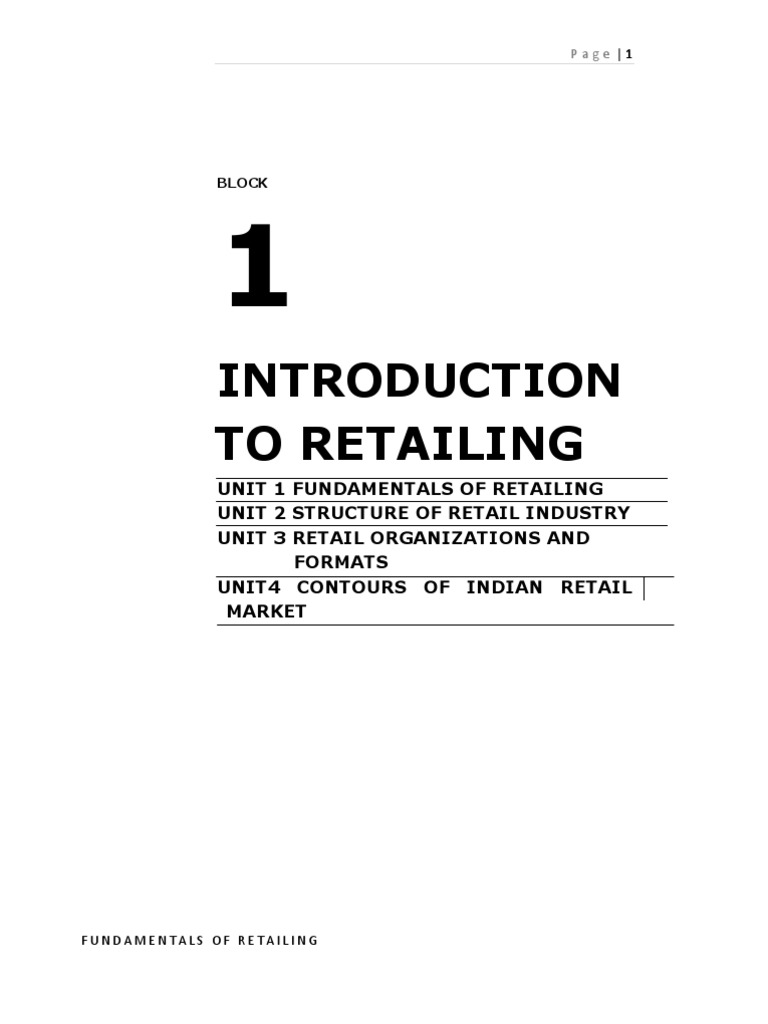 Retail Management Self-Learning Manual | PDF