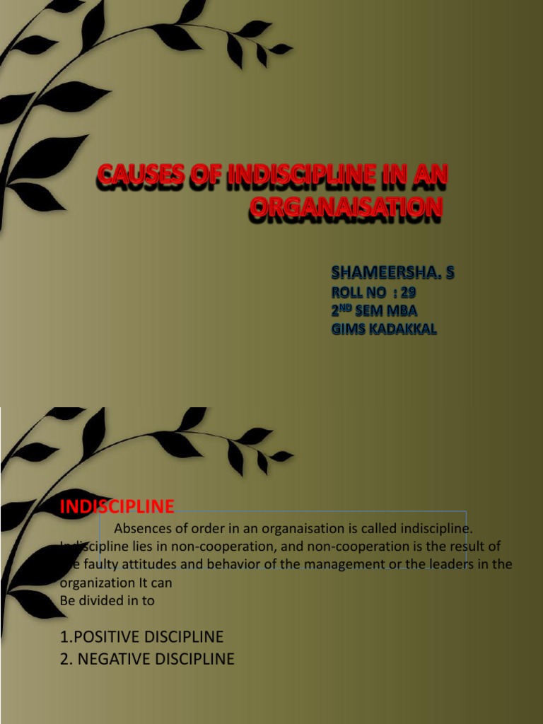 Indiscipline | PDF | Career & Growth