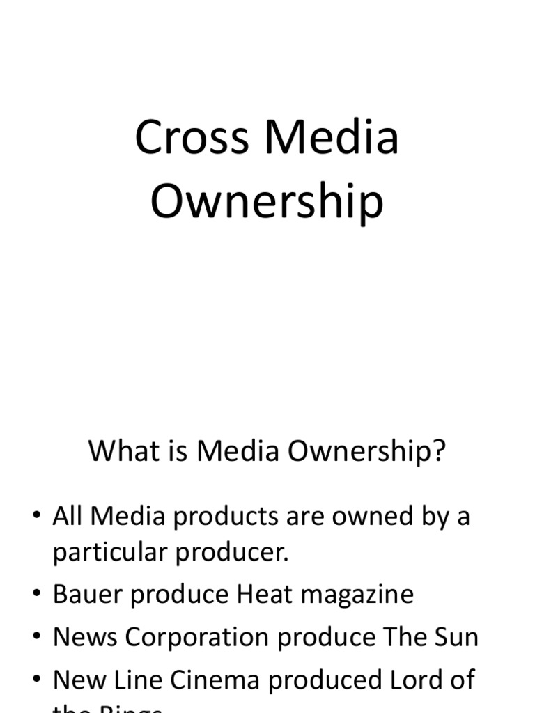 Cross Media Ownership | PDF | Ownership | Mass Media
