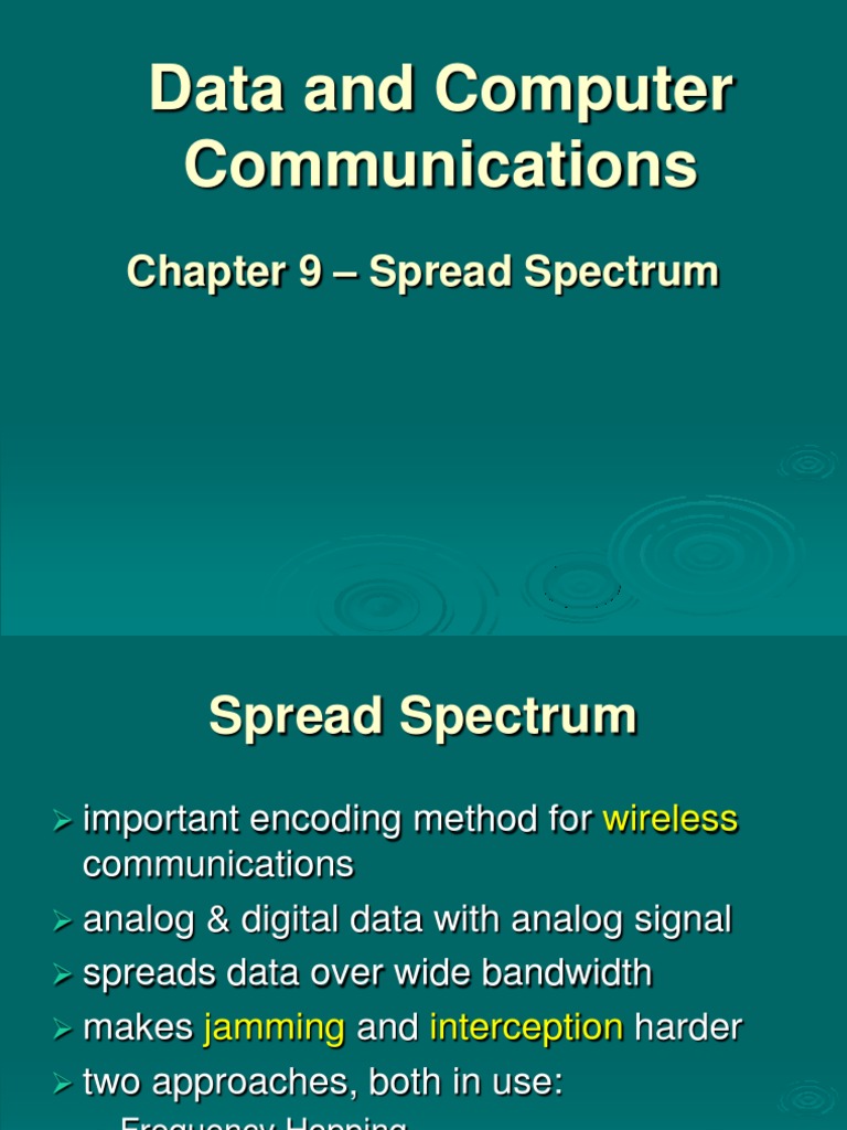 Data and Computer Communications: - Spread Spectrum | PDF | Code Division Multiple Access ...