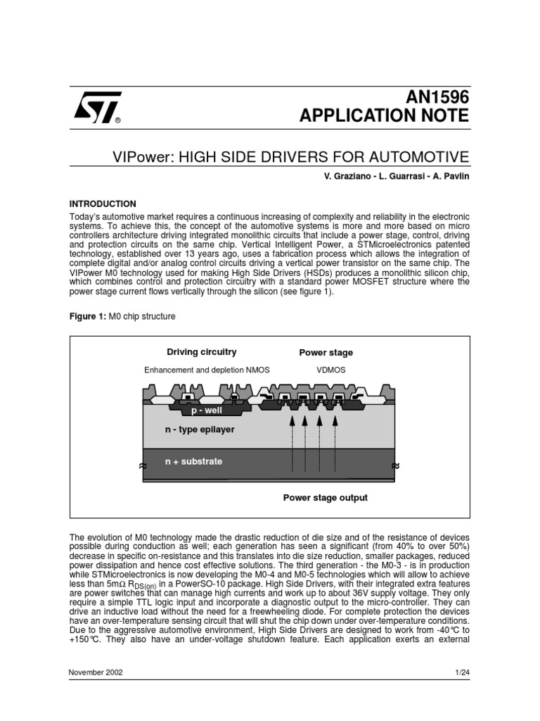 High Side Drivers For Automotive | PDF | Mosfet | Electronic Circuits