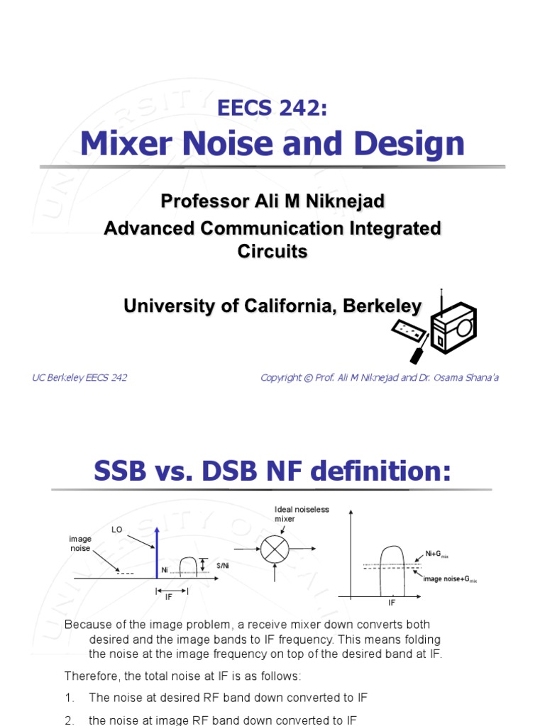 Ee242 Mixer Noise Design | PDF | Amplifier | Bipolar Junction Transistor