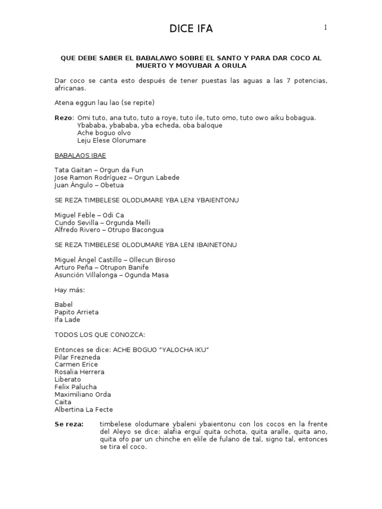 Dice Ifa | PDF | Religión y creencia