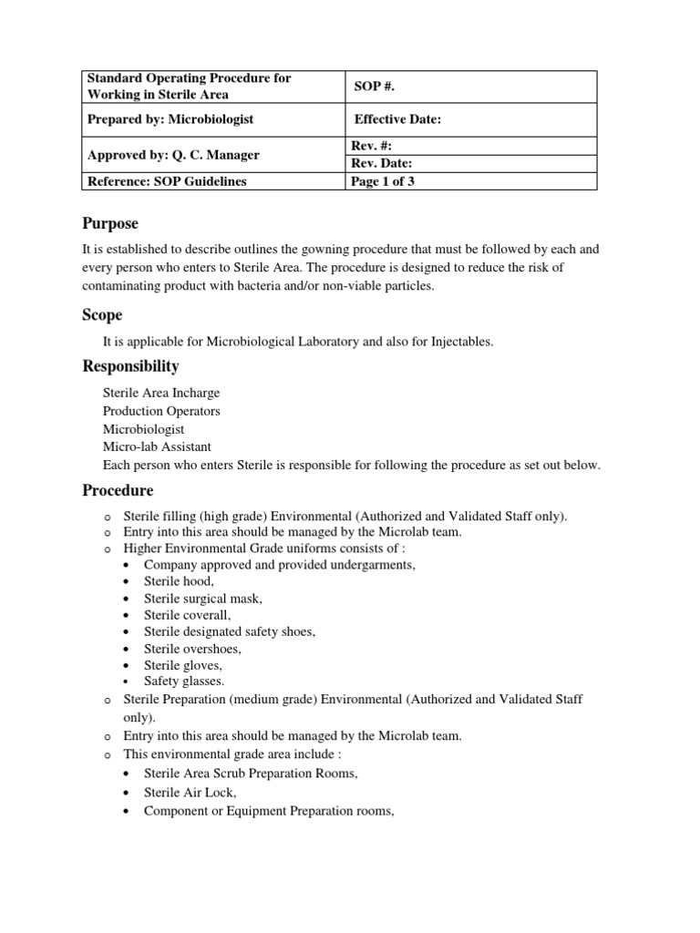 Work Instruction For Entry | PDF | Contact Lens | Sterilization ...