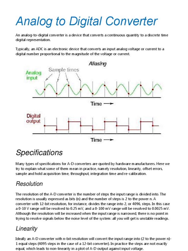 Understanding Analog-to-Digital Converters | PDF | Analog To Digital ...