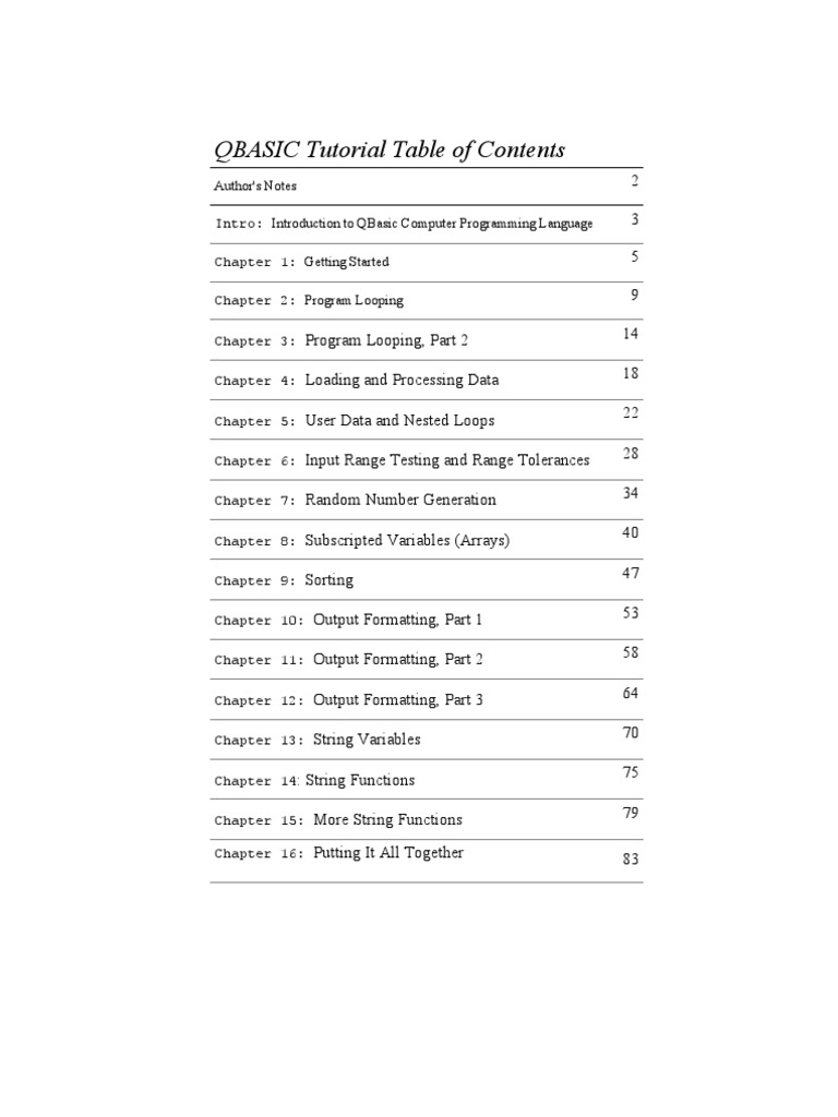 Qbasic | PDF | Control Flow | Basic