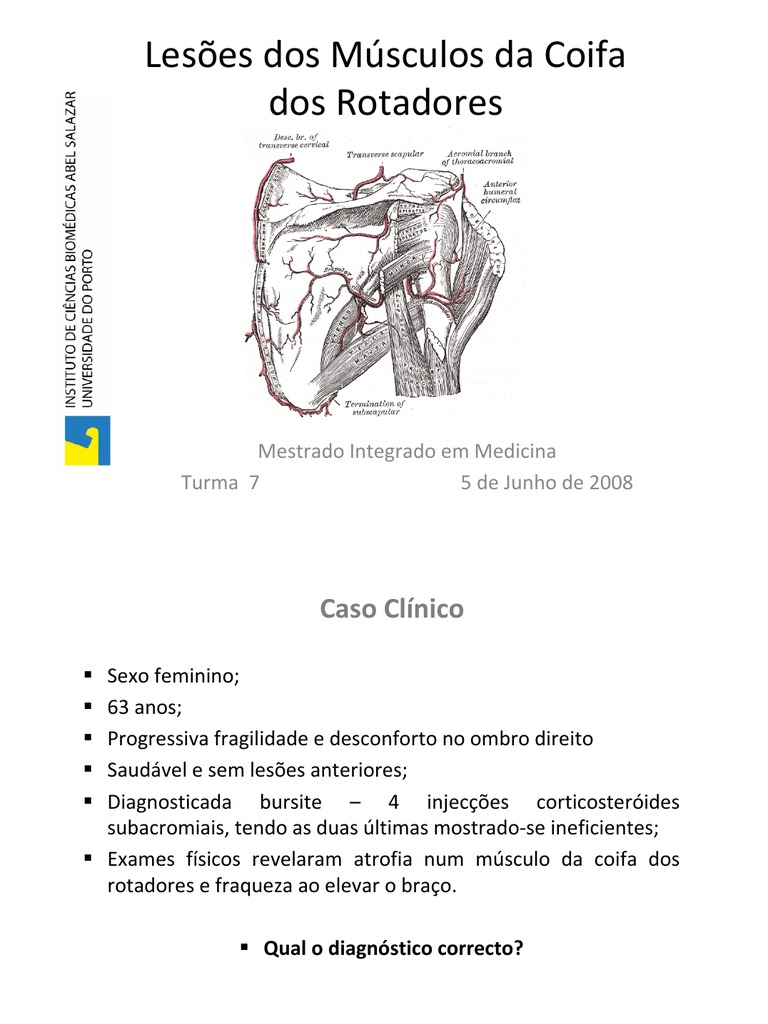 Lesões Da Coifa Dos Rotadores | PDF | Músculo | Dor