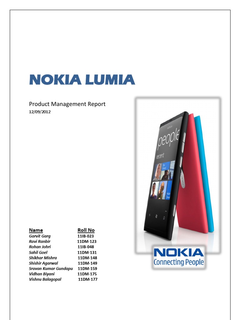 Product Management Project Report - Nokia Lumia | PDF | Smartphone ...