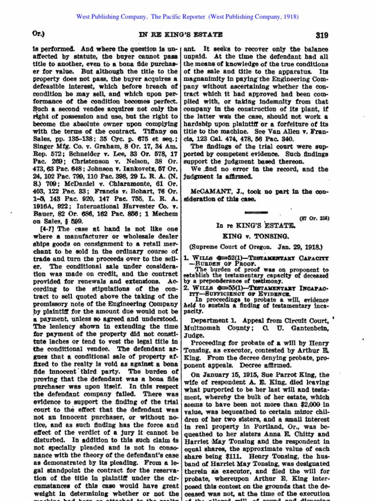 1687 The Pacific Reporter 319a | PDF | Burden Of Proof (Law) | Evidence