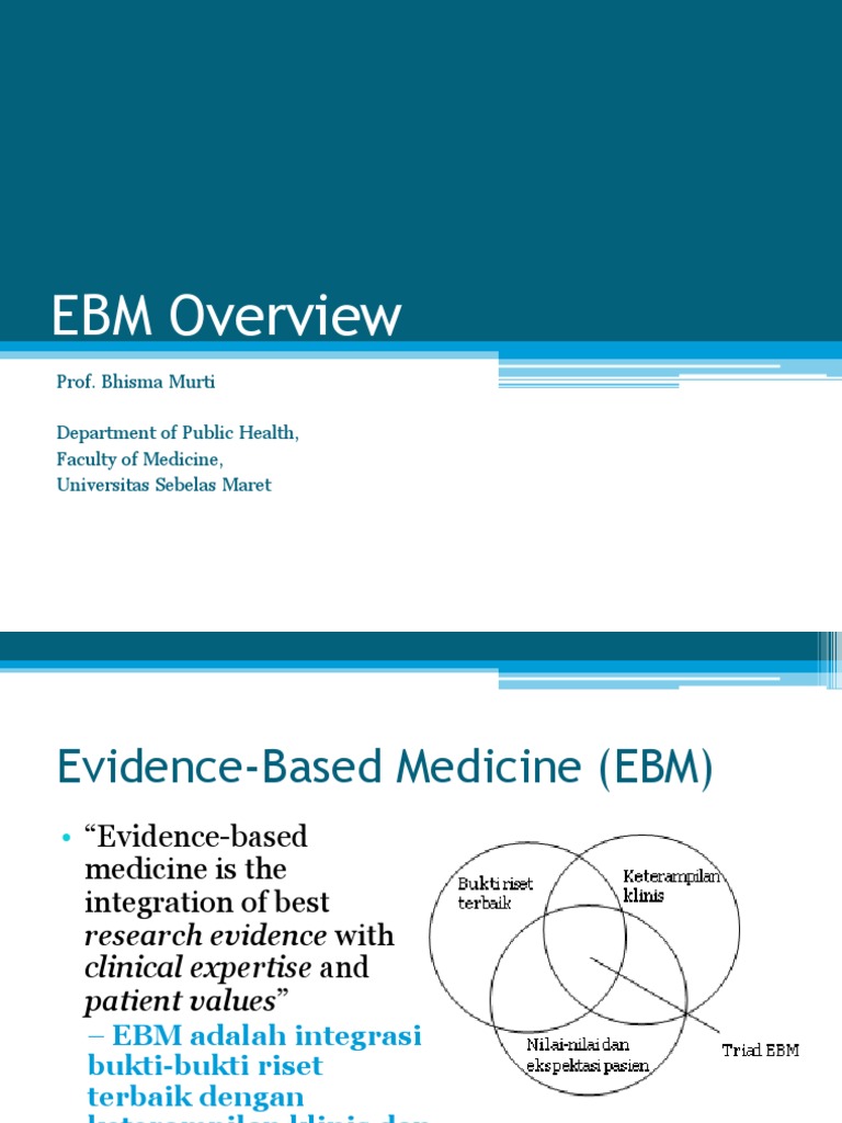 Panduan Lengkap Evidence-Based Medicine | PDF | Pengembangan Diri