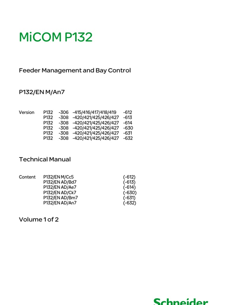 P132 Vol-1 | PDF | Relay | Power Supply