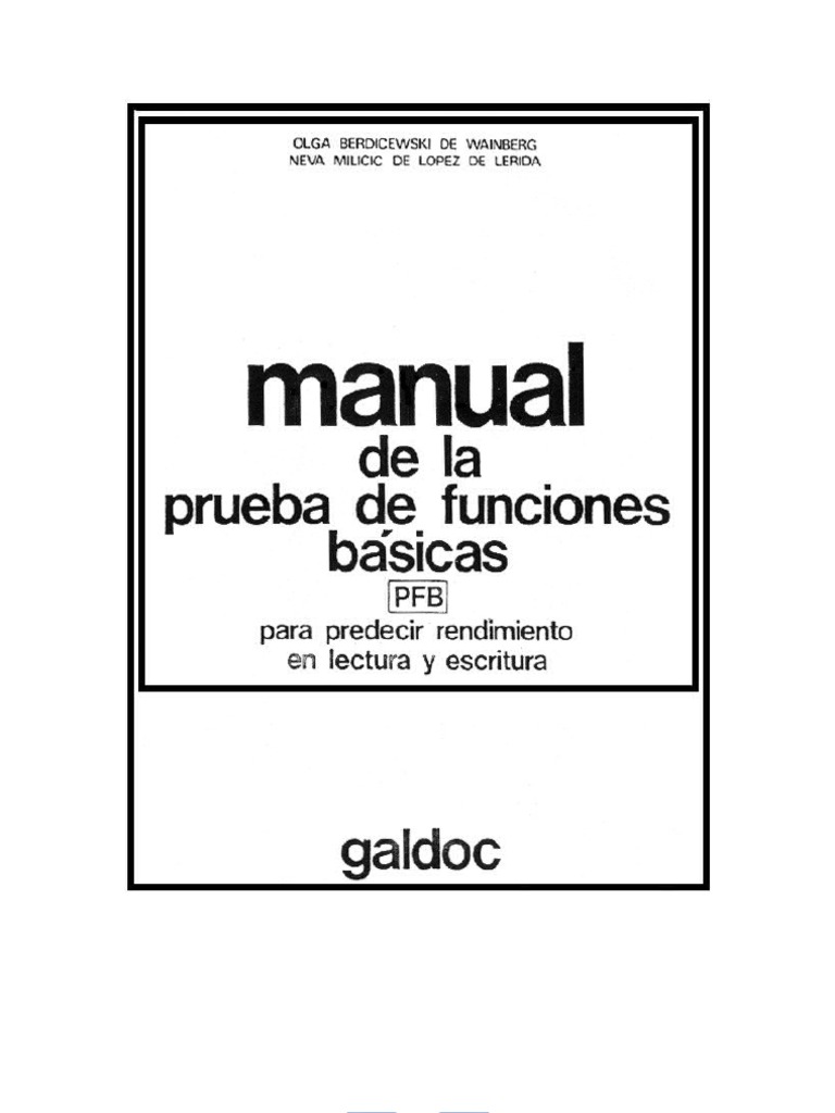 Manual de La Prueba de Funciones Basicas