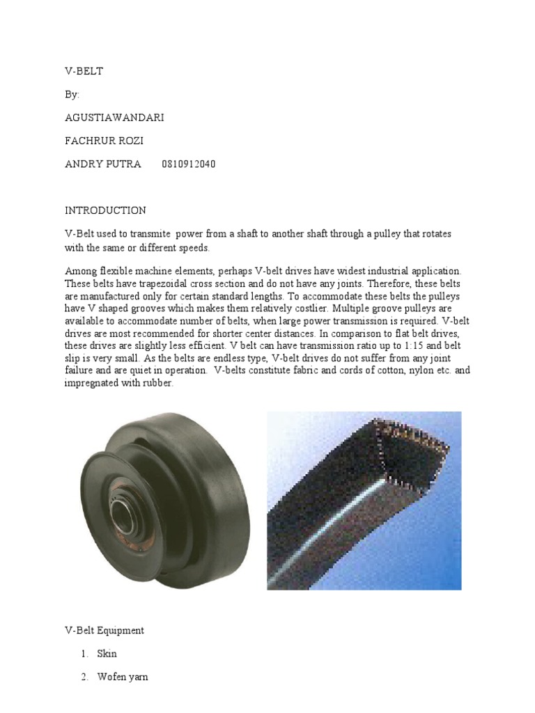 V Belt | PDF | Belt (Mechanical) | Mechanical Engineering