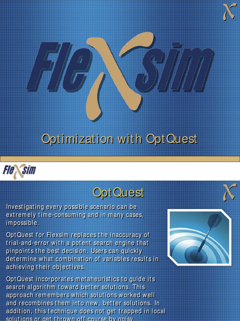 Optquest Optimization Pdf Metaheuristic Mathematical Optimization