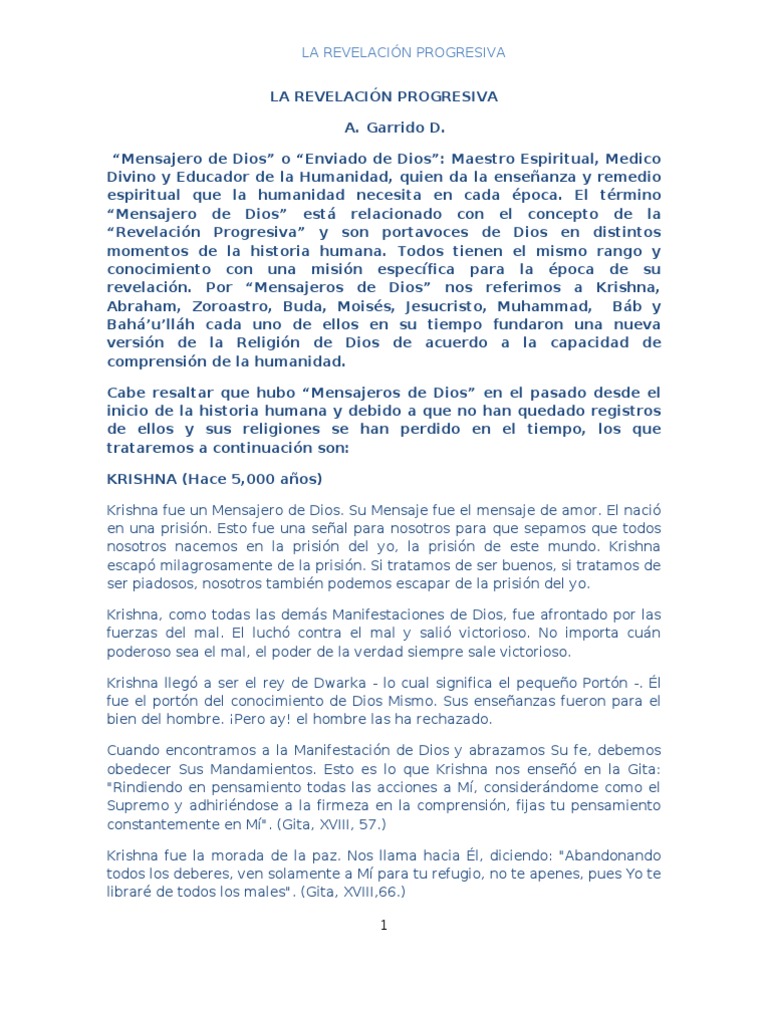 Revelacion Progresiva | PDF | Mahoma | Fe bahá'í