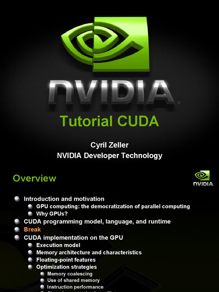 Nvidia Cuda Graphics Processing Unit Parallel Computing 