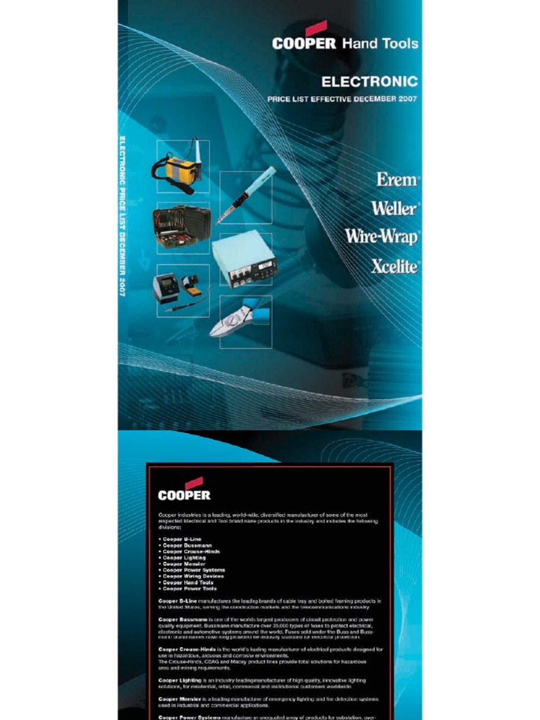 Cooper Electronic | PDF | Soldering | Manufactured Goods
