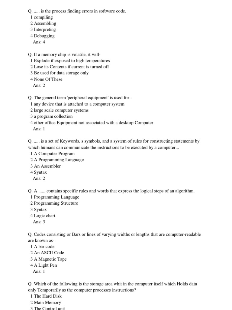 Computer Awareness For SSC CGL Exams | PDF | Computer Program | Programming